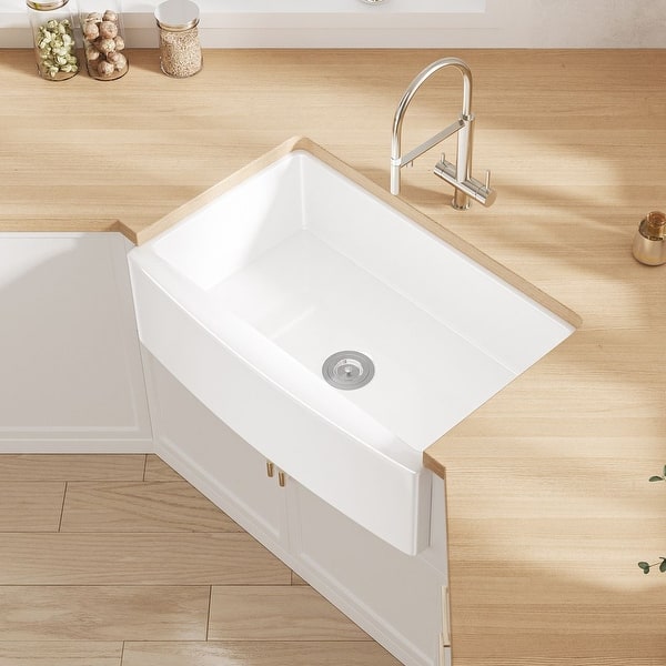 Eridanus Gibbous Arch Apron Farmhouse Kitchen Sink - Bed Bath & Beyond ...