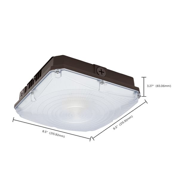 8.5 Inch LED Field Selectable Canopy Fixture 25/30/40W 3K/4K/5K CCT ...