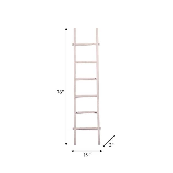 Sagebrook Home Rustic 6ft Tall Blanket Ladder, Decorative Freestanding ...