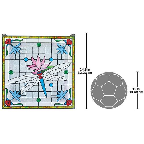 Design Toscano Dragonfly Pond Stained Glass Window - Bed Bath & Beyond ...