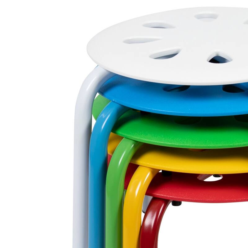 Plastic Nesting Stack Stools - Classroom/Home, 11.5"Height (5 Pack ...