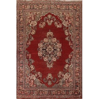 Red Mahal Persian Antique Area Rug Handmade Wool Carpet - 9'7" x 12'7 ...