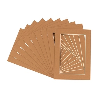 8.5x11 Mat for 11x17 Frame - Precut Mat Board Acid-Free Brown 8.5x11 ...