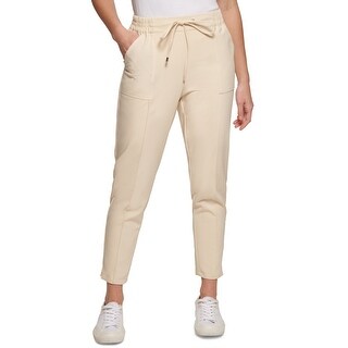 Calvin Klein Women's Drawstring Ankle Pants Brown Size Large - Bed Bath ...