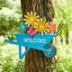 Glitzhome 30"H Metal Spring Garden Cart Yard Stake Wall Decor - Bed ...