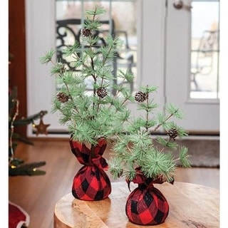 Buffalo Check Sparkle Pine Tree 12" - Bed Bath & Beyond - 32367458