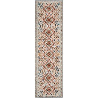 2' x 8' Ivory and Red Diamonds Runner Rug - 3'6" - Bed Bath & Beyond ...