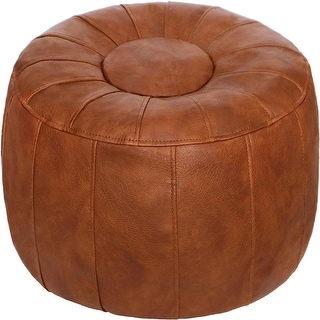 Handmade Round Pouf Foot Stool Ottoman - On Sale - Bed Bath & Beyond ...