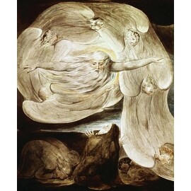 Job And The Whirlwind by William Blake Angels Art Print - Bed Bath ...