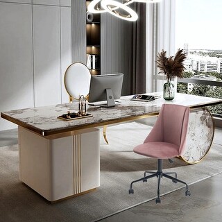 Modern Designer desk chair Rose office chair Upholstered stool desk ...