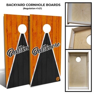 Baltimore Triangle Baseball Backyard Cornhole Board Set (Includes 8 ...