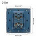 Light Switch Wall Push Button 2 Gang 2 Way Grey 250V 10A 86mmx86mm Pack ...
