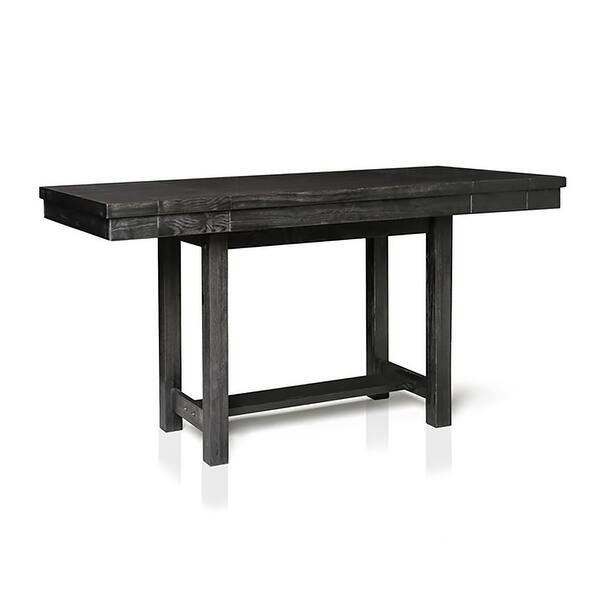 Furniture of America Herr Rustic Black 86-inch Expandable Counter Table ...