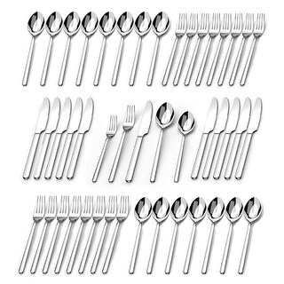 40 Piece Silverware Set, Flatware Set for 8, 18/10 Stainless Steel ...