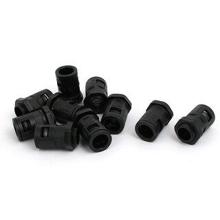 10 Pcs PG9 PA Ripple Pipe Connector Joint Black for AD13 Corrugated ...