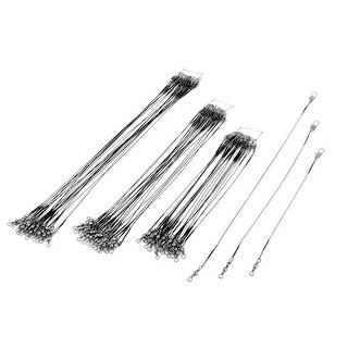 60 x Metal Fishing Line to Hook Clip Swivel Connectors Replacement Gray ...