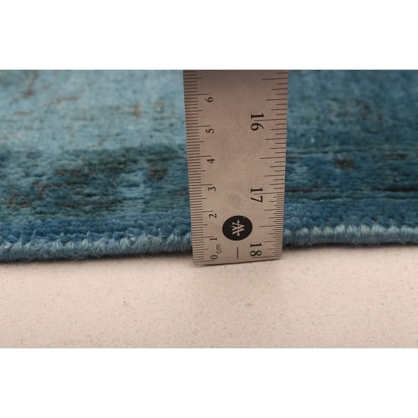 ECARPETGALLERY Hand-knotted Color Transition Light Blue Wool Rug - 5'11 ...