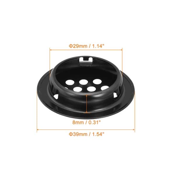 29mm Circular Soffit Vent, 20pcs Stainless Steel Round Air Vents, Black ...
