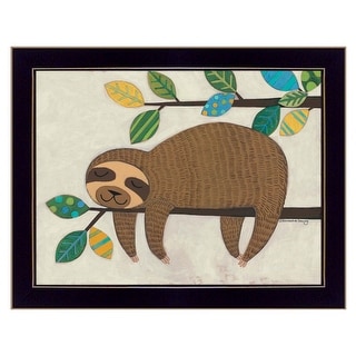 Hanging Sloth II 1 Black Framed Print Wall Art - Bed Bath & Beyond ...