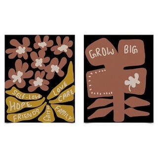 Americanflat - Abstract Wall Art Set - Growth Plant, Grow by Miho Art ...