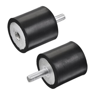 M8 Rubber Mounts, 2pcs Male/Female Shock Absorber, D40mmxH40mm - Black ...