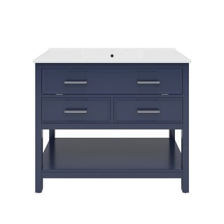 36" Bathroom Vanity with Sink, 3 Drawers and Bottom Shelf, Modern ...
