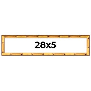 28x5 Frame Gold Bamboo Solid Wood Picture Frame | 1 Inch Moulding - Bed ...