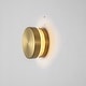 4.7" 1-Light Minimalist Circle Round Brass Integrated LED Wall Sconce ...