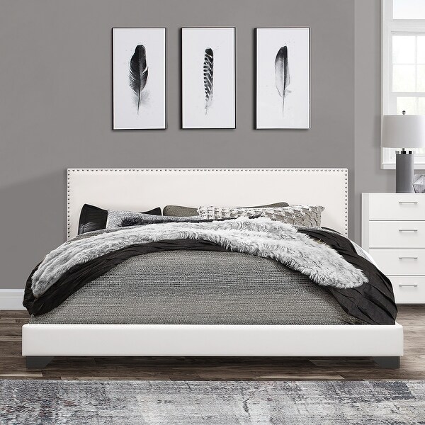 Hillsdale willow nailhead trim upholstered bed store