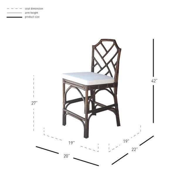 Kara Rattan Counter Stool (Set of 2) - Bed Bath & Beyond - 32171873