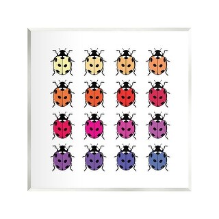 Stupell Rainbow Ladybugs Pattern Wall Plaque Art Design By Martina ...