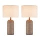 KAWOTI Farmhouse Table Lamp Set with LED Bulbs (Set of 2) - W10.5 x H18 ...