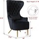 Upholstered Tufted Velvet High Wingback Accent Chair - Bed Bath ...