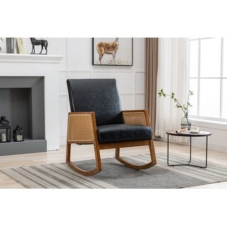 Living Room Comfortable Rocking Chair Lounge Chairs with Solid Rubber ...