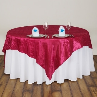 5 Pcs Pintuck Table Overlays Toppers Party Reception 60"x 60" Fuchsia ...
