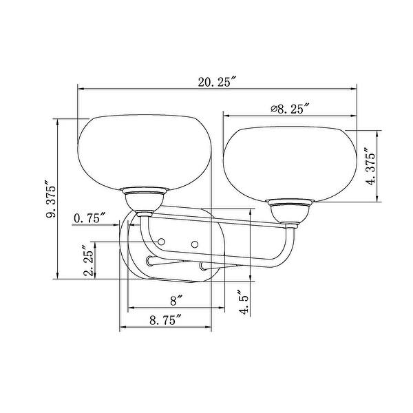 Cameron 2-Light Black Bath Light with Clear Glass - Bed Bath & Beyond ...
