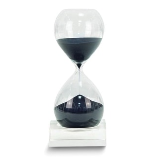 Curata Navy Sand Hand-Blown Glass 30-Minute Hourglass with Stand - Bed ...