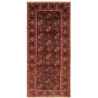 ECARPETGALLERY Hand-knotted Khal Mohammadi Dark Brown Wool Rug - 3'11 x ...