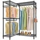 Garment Rack L Shaped Clothes Rack, Freestanding Portable Wardrobe ...