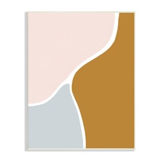 Stupell Split Path Abstraction Organic Curved Shapes Brown Grey Wood ...