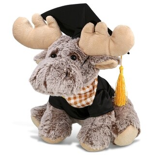 DolliBu Floppy Moose Graduation Plush with Gown and Cap with Tassel ...