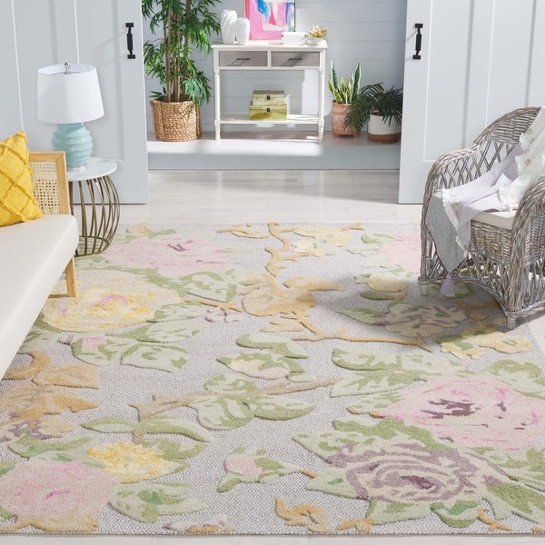 SAFAVIEH Handmade Glamour Sevinc Floral Rug - Bed Bath & Beyond - 36257446