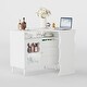 L-Shaped Buffet Cabinet with LED Lighting and Rotating Design - Bed ...