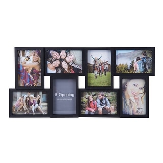 Melannco 8-Opening Black Collage Photo Frame, 24X12 Inch - Bed Bath ...