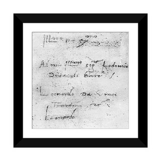 iCanvas "Leonardo da Vinci's handwriting " by Leonardo da Vinci - Bed ...