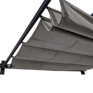 ALEKO Canopy Fabric Replacement for Pergola 13 x 10 feet Gray Color ...