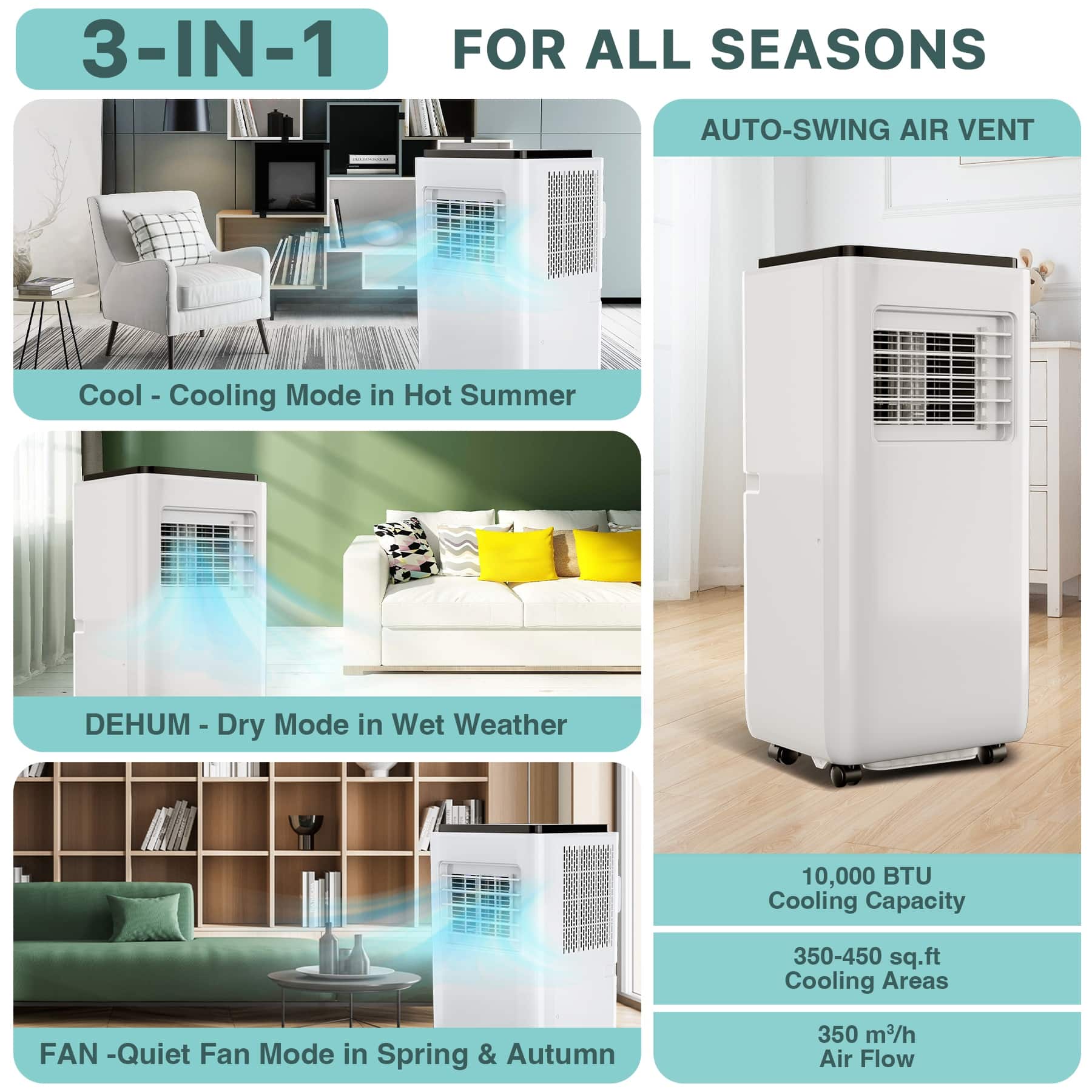 Portable Air Conditioners 10000 Btu Remote Control Portable Ac Unit
