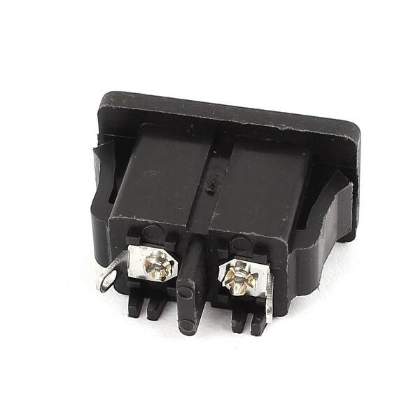 3 Pcs AC 250V 5A PCB Board Panel Mount Male 2 Terminals C8 Type Power ...