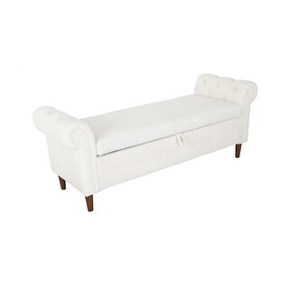Teddy Velvet Multifunctional Storage Rectangular Sofa Stool Living Room ...