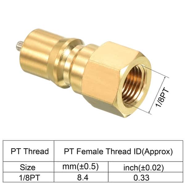 Hydraulic Quick Connect Male Coupler Brass 1/8PT Pipe Fitting Plug ...